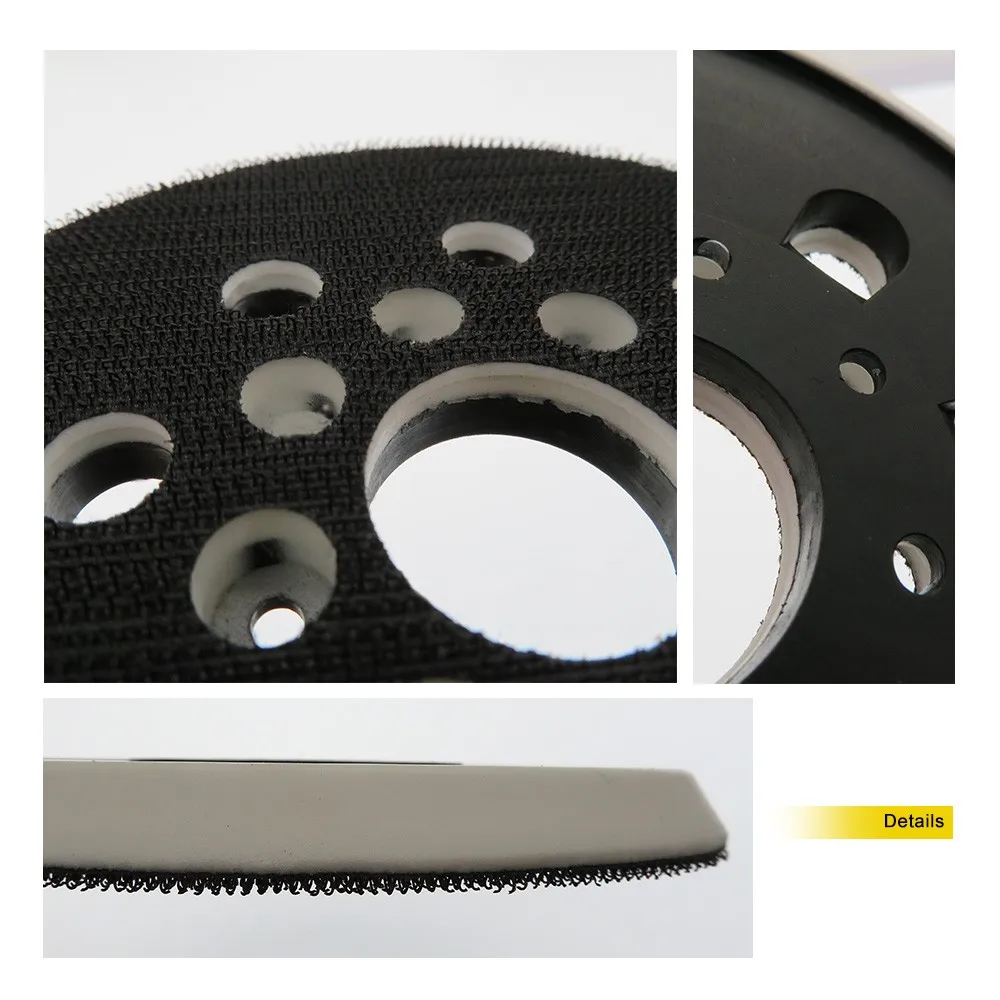 5 Inch 8-hole Abrasive Sander Backing Pad Hook And Loop Sanding Pad For ...