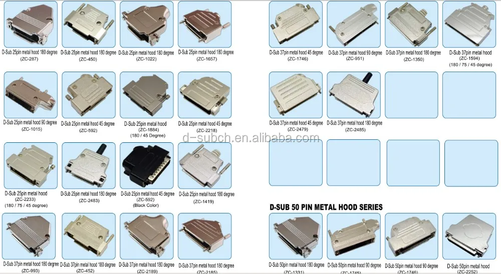 Db 50 Pin Metal Hood D-sub Connector 50pin Backshell - Buy 50pin ...