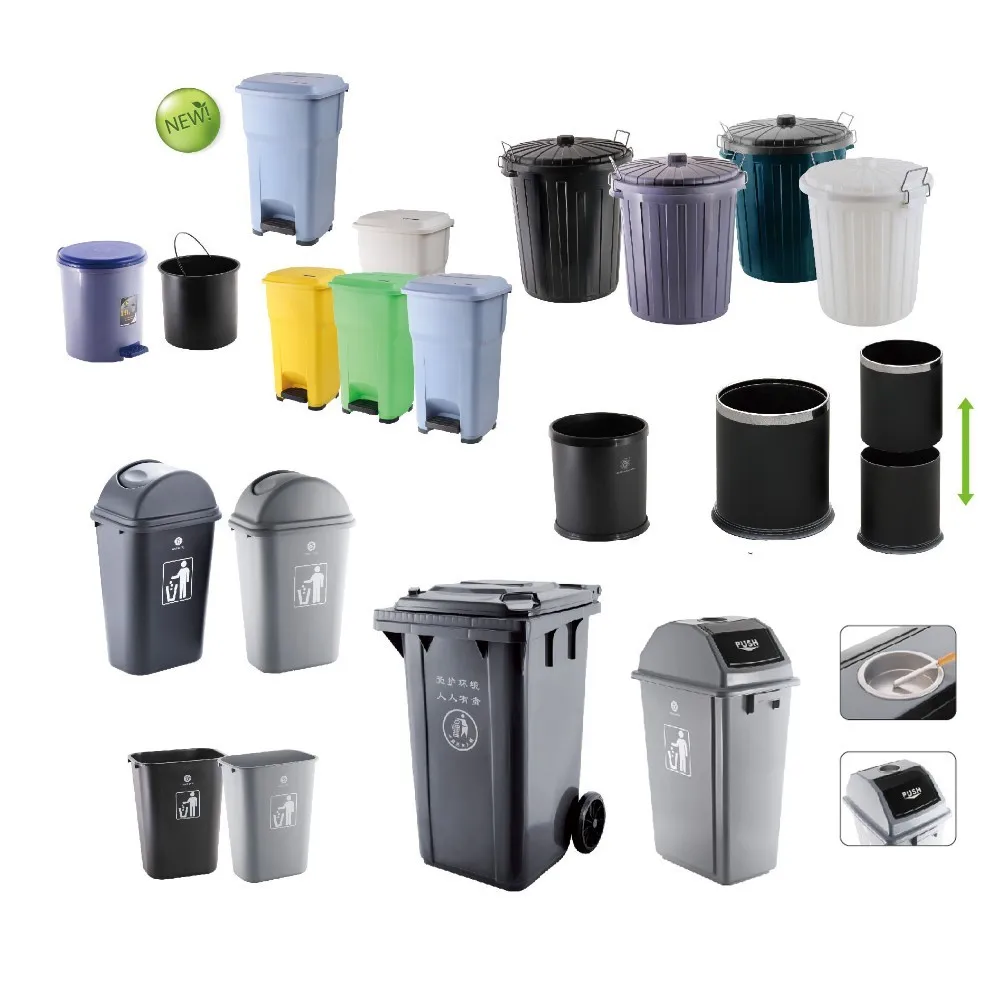 32l Big Capacity Plastic Dustbin /thermoplastic Refuse Containers/green ...