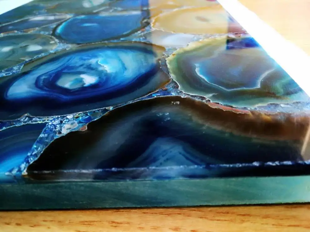 Semi Precious Stone Led Backlit Blue Agate Countertop - Buy Semi ...