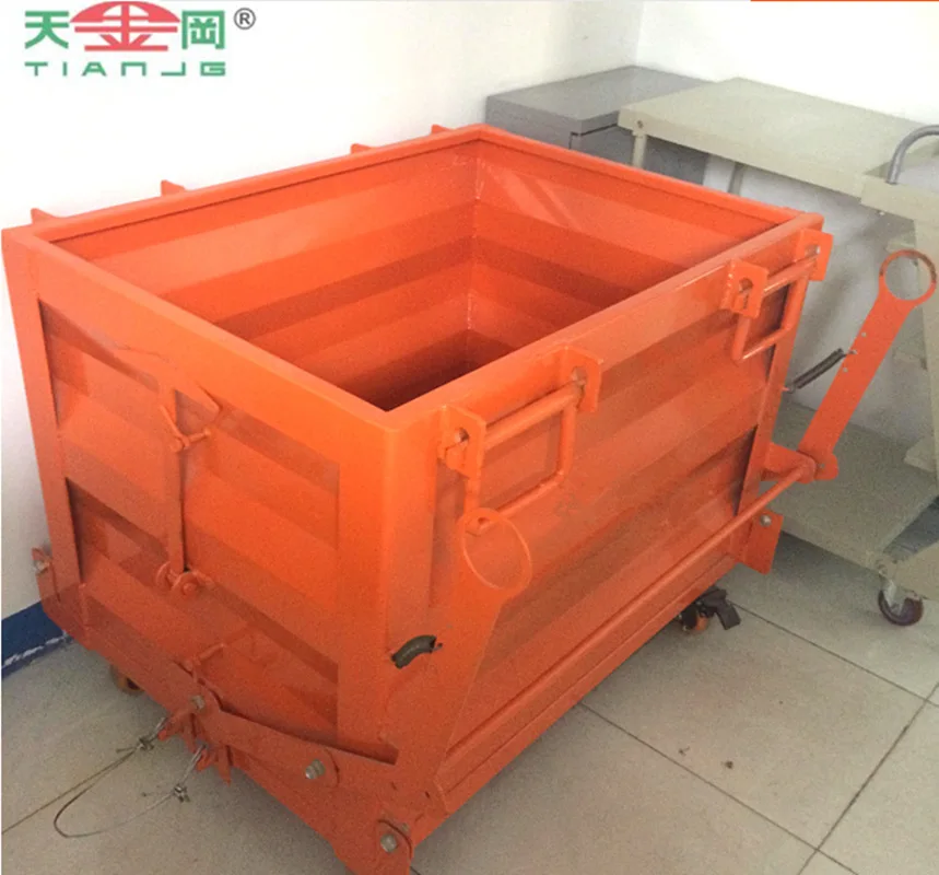 Self-unloading Steel Forklift Truck Stacking Iron Box Industrial ...