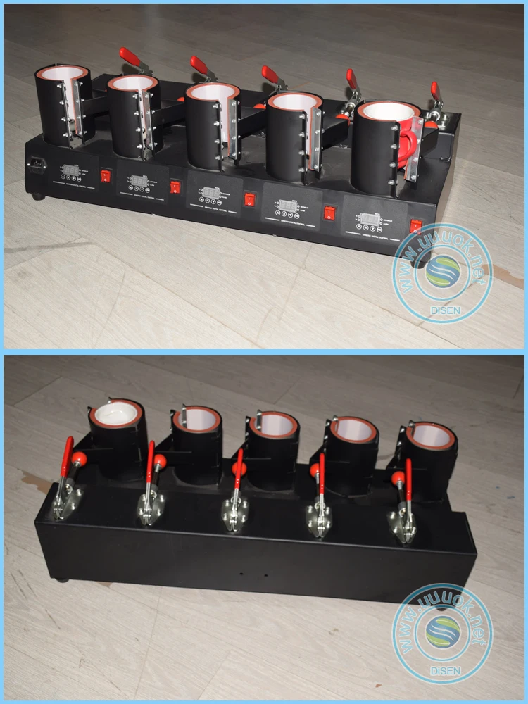 Five Station Heat Transfer Cup Printing Machine Ceramic Color Changing ...