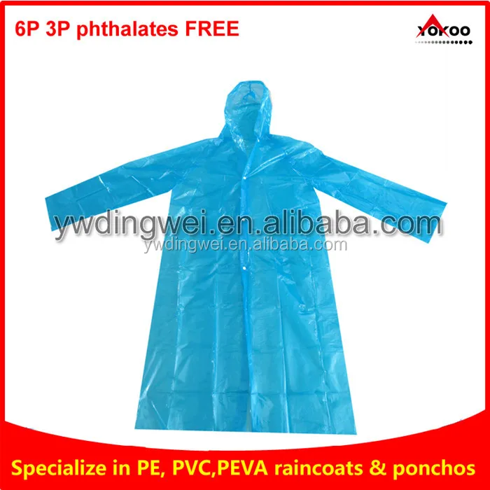 Waterproof Disposable Plastic Rain Coat - Buy Plastic Raincoat With ...