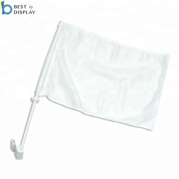 Double Sided White Blank Car Flags - Perfect for Outdoor Display