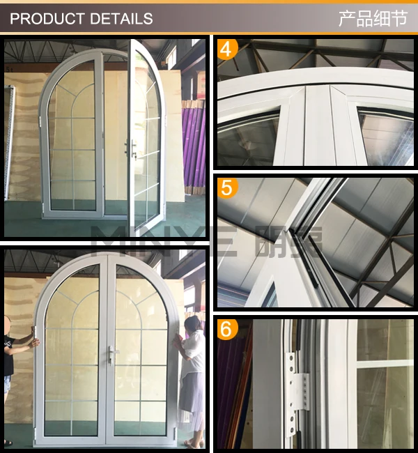 UPVC Arched French Doors - Energy-Saving Entry with Customized Colors ...