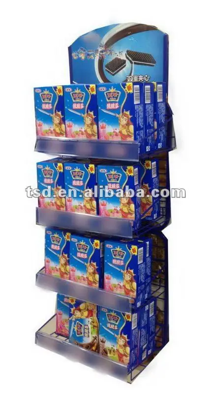 Factory Custom Advertising Metal Biscuits Display Shelf,Cookies Display ...