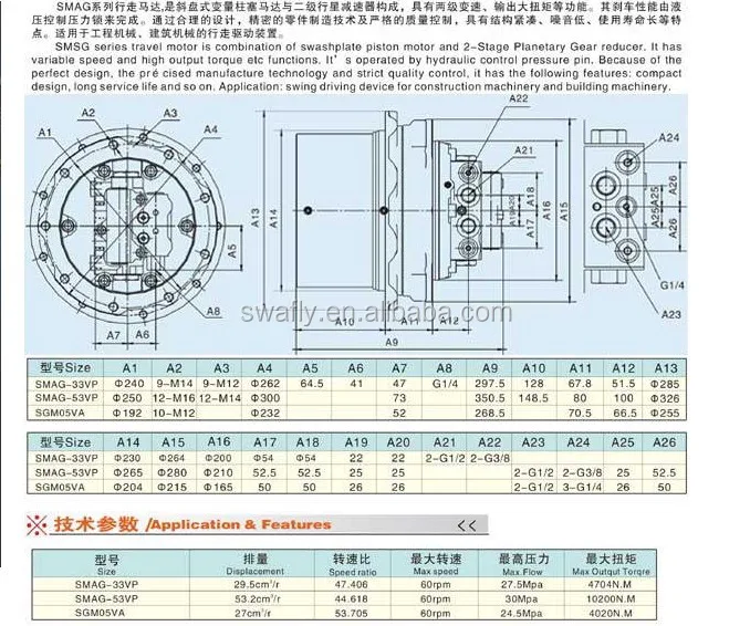 Rexroth Excavator Gft 7t2 5027 7370 Hydraulic Final Drive Travel Motor ...