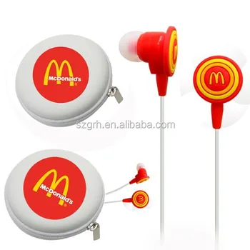Branding Logo Earbuds,Earphones With Customed Mcdonald's Logo - Buy ...