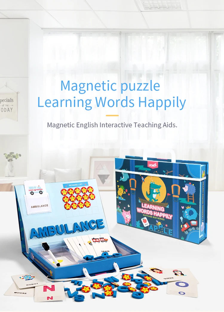 Educational Magnetic Alphabet Puzzle Board Set With Box For Kids - Buy ...