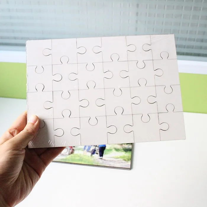 24 Pieces Wooden Cube Puzzle - Sublimation Photo Puzzles