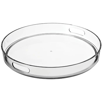Round Clear Acrylic Tray,Lucite Serving Tray,Perspex Food Tray Dessert ...