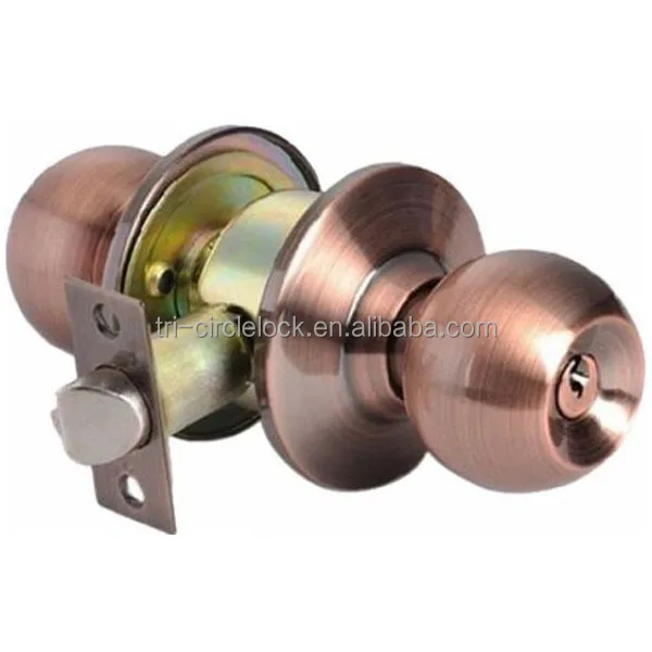Tri-circle Satin Stainless Steel Polished Cylindrical Round Knob Door ...