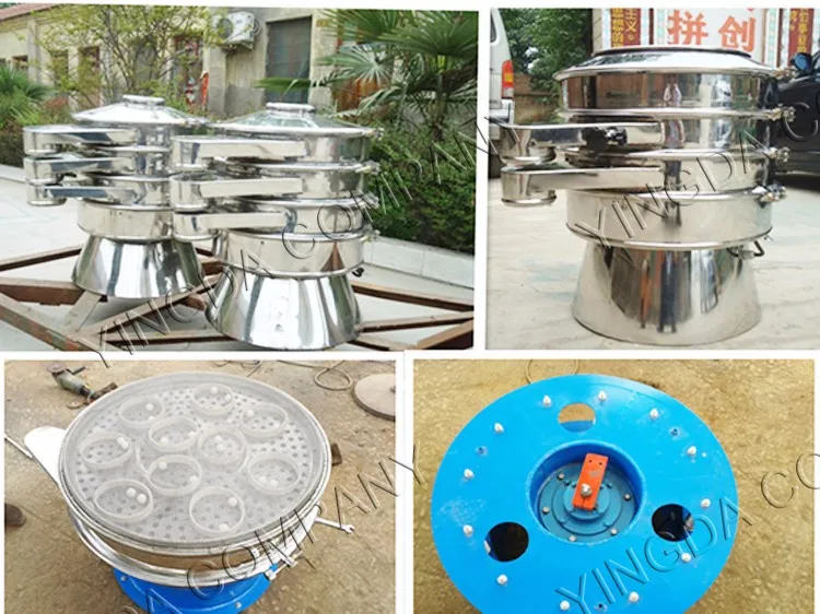 Elektrische roterende trillende zeef zifter met slijtvaste mesh screen ...