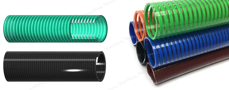 PVC Plastic Rib Spiral Collapsible Suction Hose Pipe