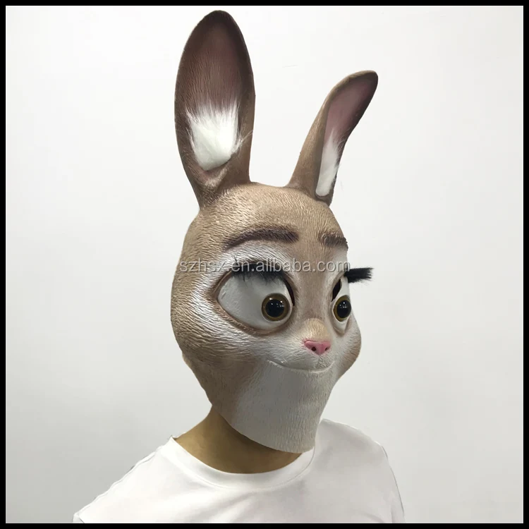 2018 New Arrival Judy Hopps Rabbit Mask - Realistic Latex Animal Movie ...