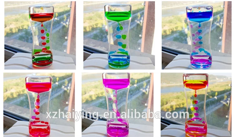 Acrylic Resin Floating Liquid Hourglass Liquid Sand Timer - Buy Unique ...