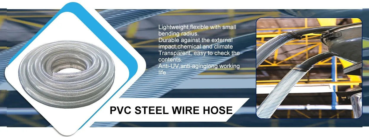 Clear Steel Wire Reinforced PVC Hoses - Durable & Flexible