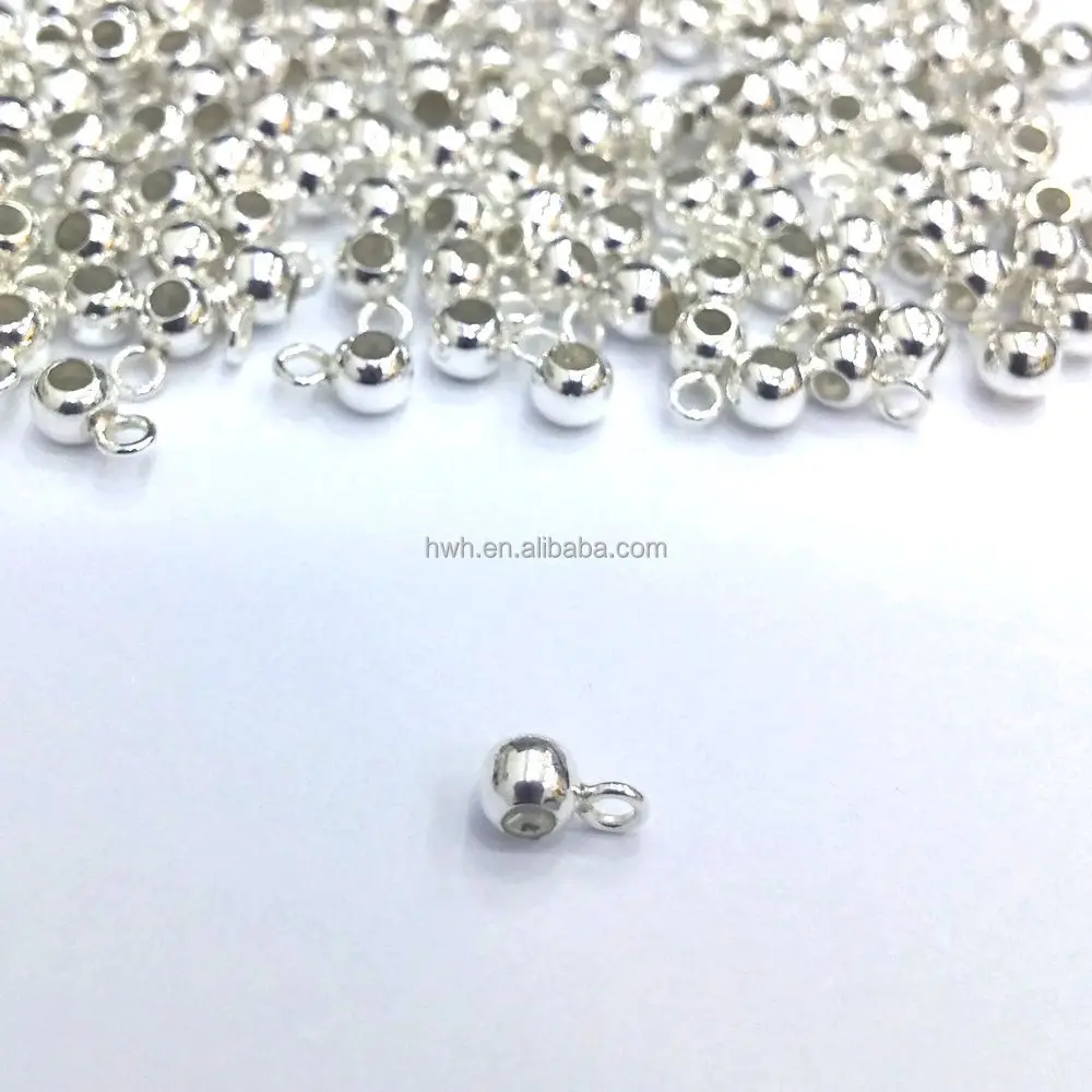 H2188 Silver Jewelry Adjustable Clasp With Silicon Slide Adjuster Beads ...