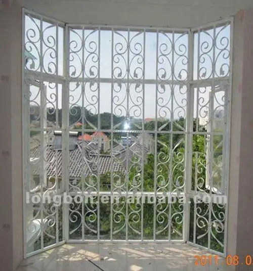 Design Safety Wrought Iron Window Grill Design - Buy Wrought Iron ...