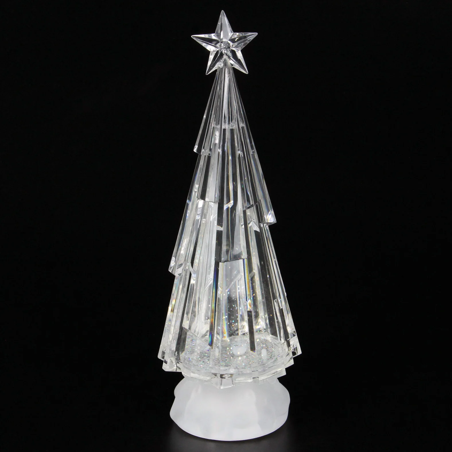 Led Light Glitter Crystal Acrylic Artificial Christmas Tree With Small ...