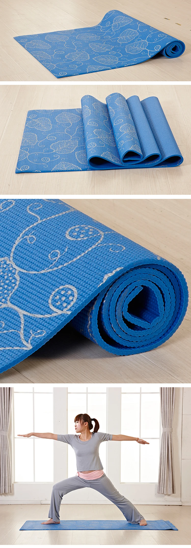 Eco-friendly Non-slip Soft Purple 4mm,5mm,6mm High Density Pvc Printed ...