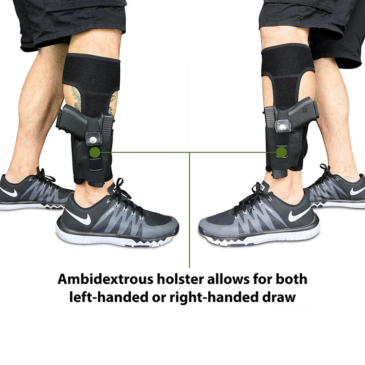 Breathable Neoprene Carry Running Ankle Gun Holster With Magazine Pouch ...