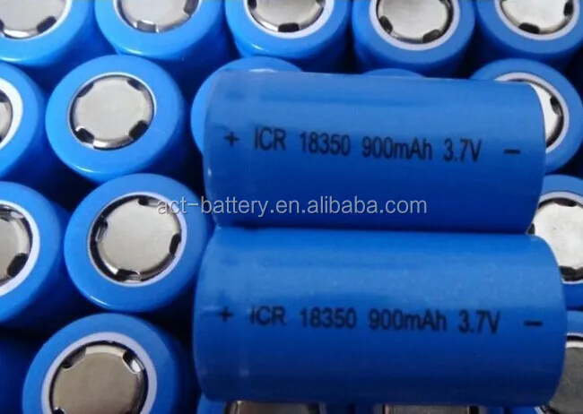 18350 900mah Rechargeable Battery Protected 18350 Or 18360 Battery ...