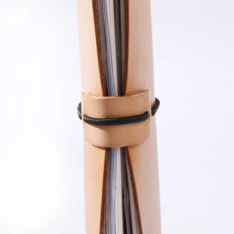 Best Real Handmade Leather Notebook Journal Elastic Band Closure With ...