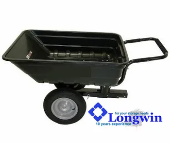 Poly Dump Cart Trailer Wheelbarrow Tow Behind Mower Atv - Buy Poly Dump ...