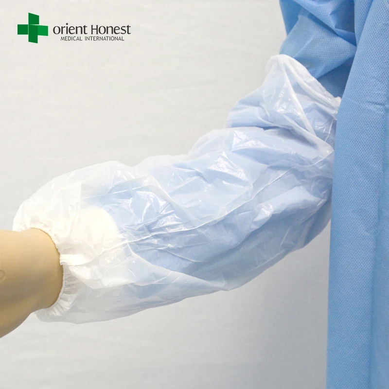 Elastic Cuff Disposable Vinyl Pe Cpe Plastic Waterproof Sleeve ...