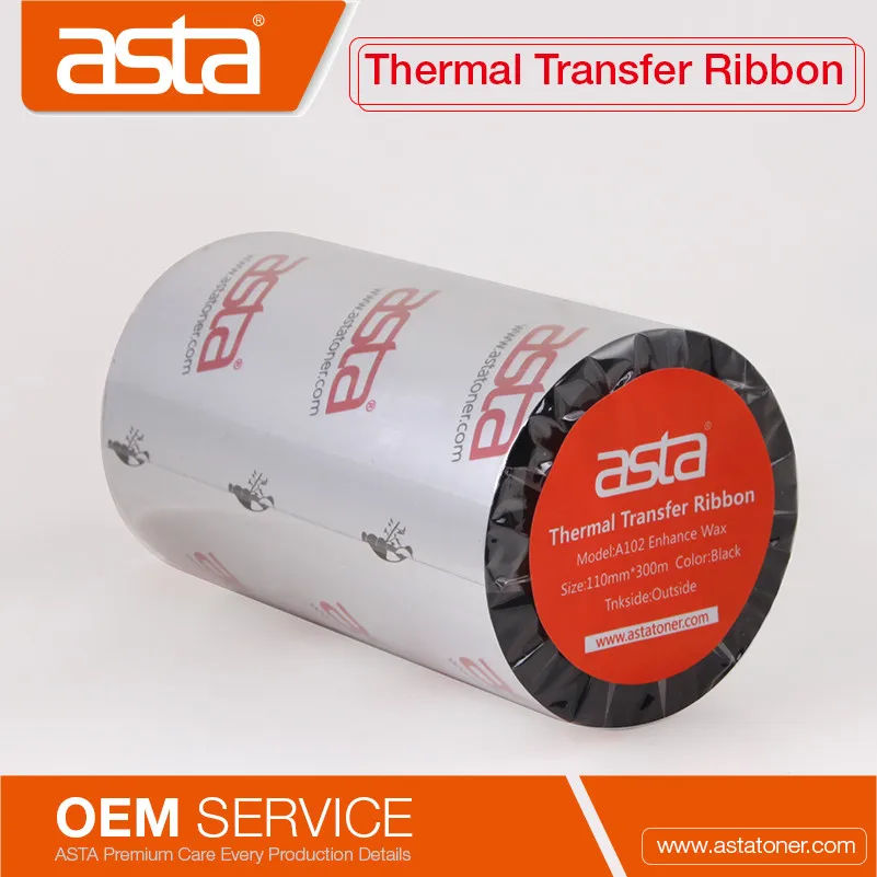 Red Color Resin Ribbon 100mm*300m Thermal Transfer Ribbon Fasson Avery ...