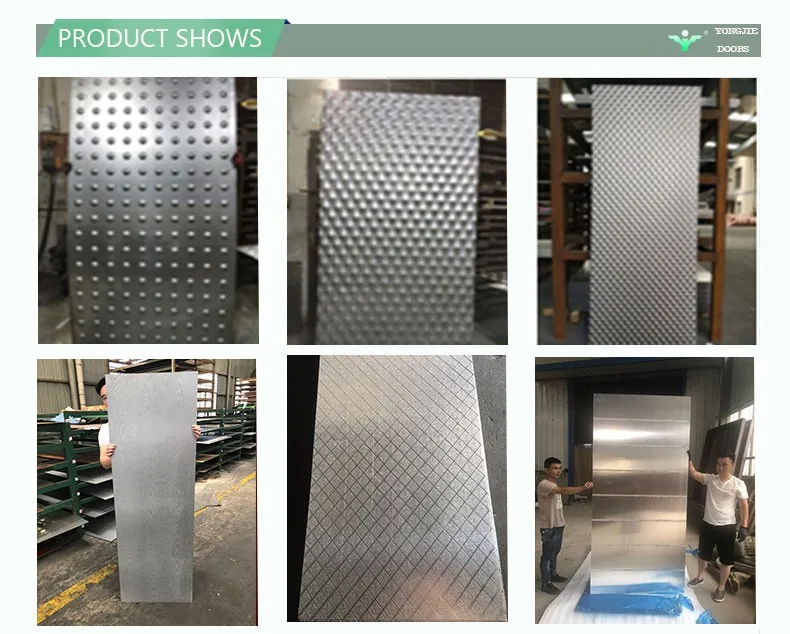 Economical Galvanized Steel Sheet Five Panel American Steel Doors And ...