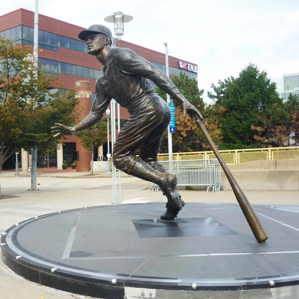 Garden Life Size Figurines Sculpture Bronze Baseball Player Statue ...