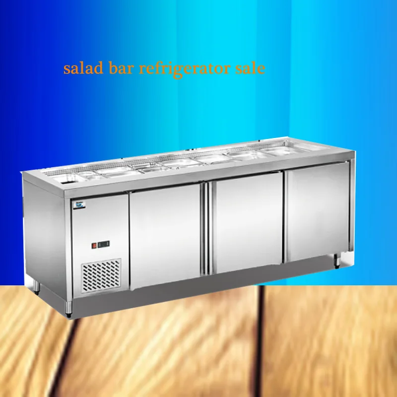 Pizza Display Salad Display Refrigerator Stainless Steel Countertop ...
