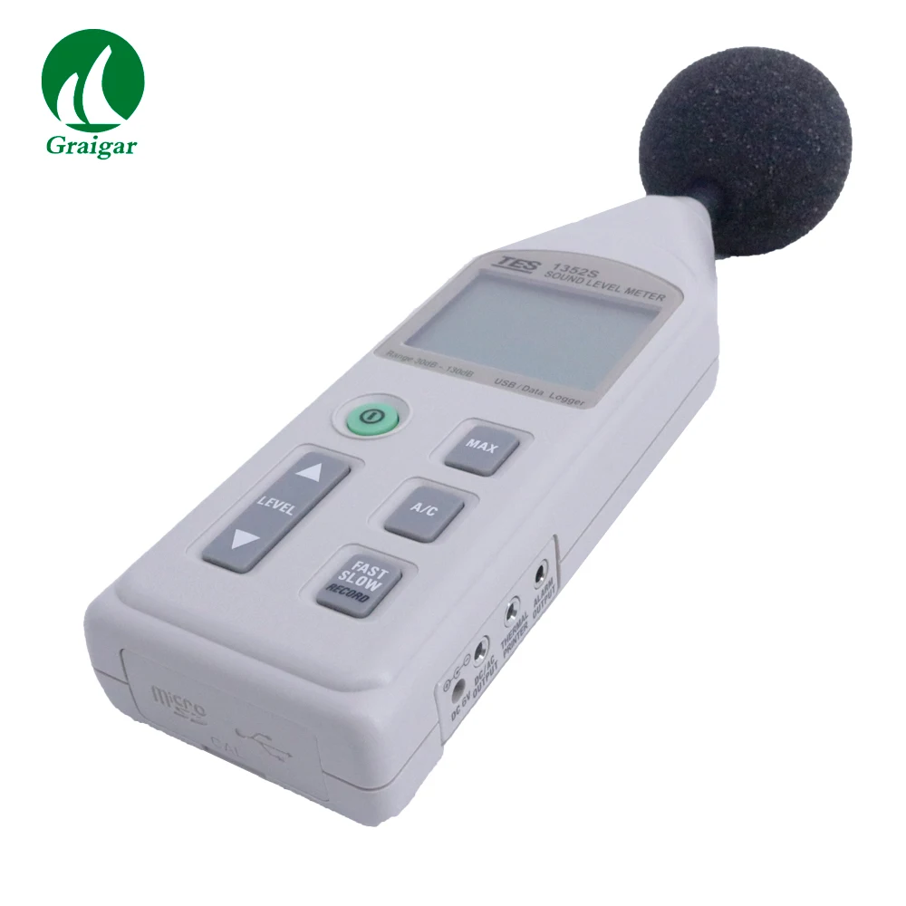 Tes-1352s Programmable Sound Level Meter Range 30db To 130db Noise ...
