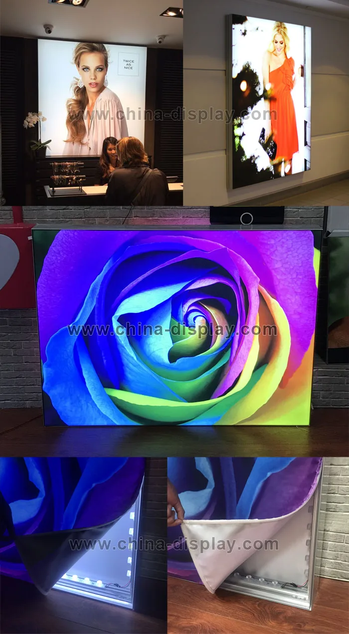 Aluminum Seg Led Back Lit Display Fabric Light Box Frame - Buy Fabric ...