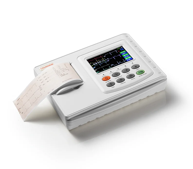 Color Lcd Display Ecg Machine 3 Channel Portable Hospital Equipment ...