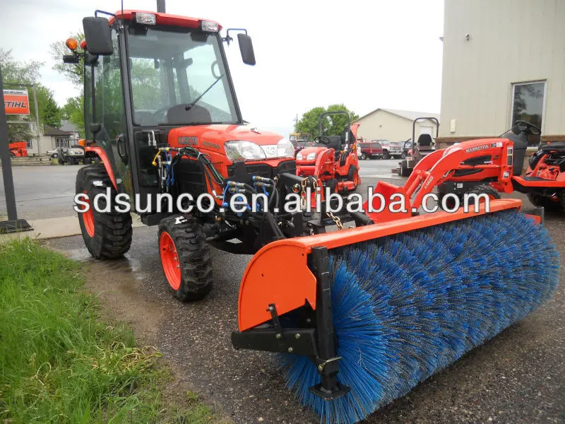 Kubota Wheeled Tractor Mounted Snow Sweeper - Efficient Cleaning