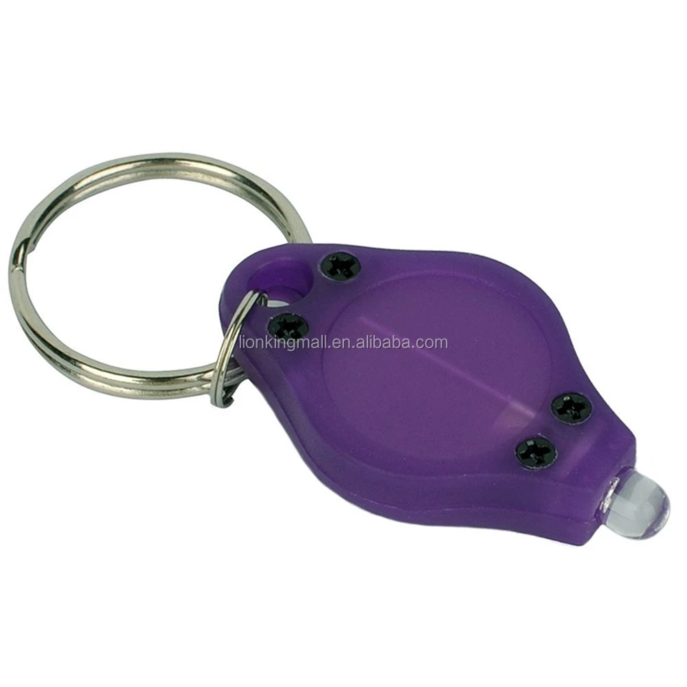 ALONEFIRE Purple 395nm UV LED Mini Keychain Light - Money Detector