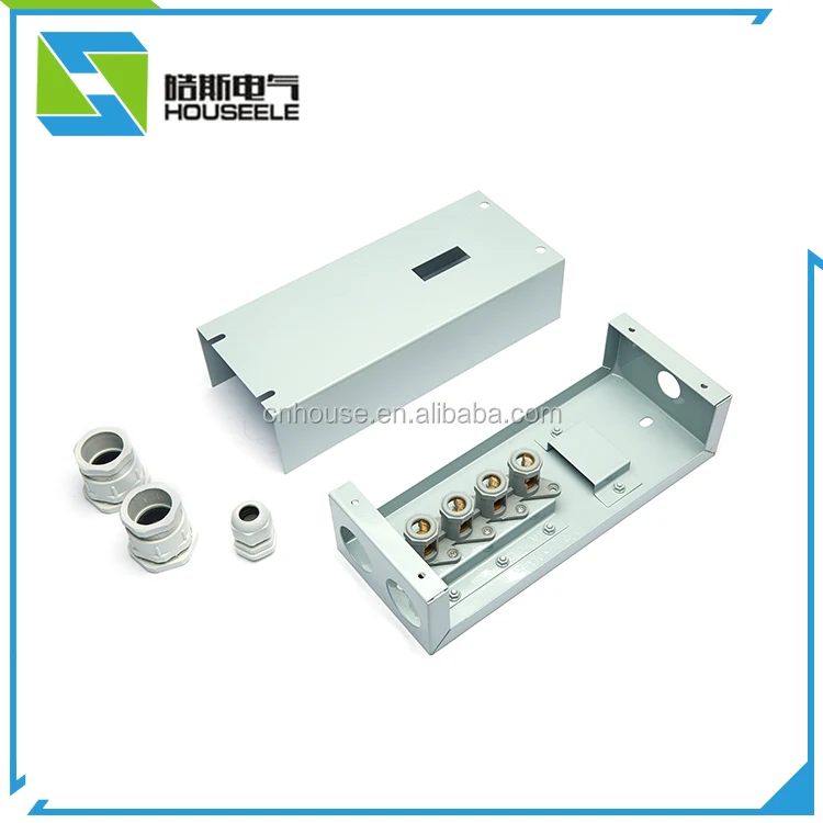 270x110x65mm With Terminal 35mmsq Powder Coated Metal Fuse Box With 1 ...