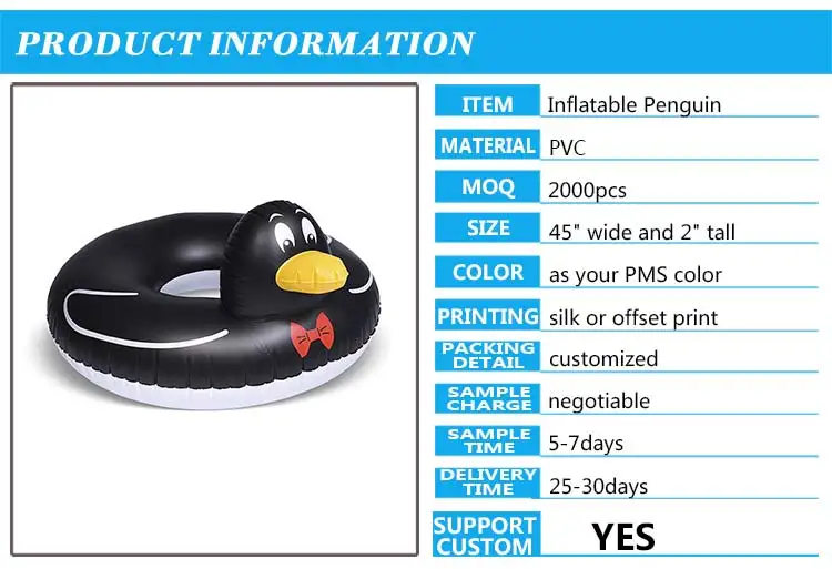 Thick Pvc Blow Up Suit And Tie Penguin Party Inner Tube Pool Toys Float ...