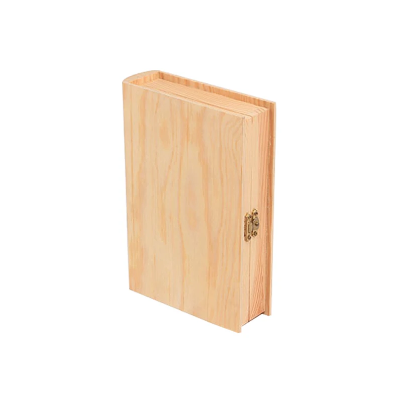 Unfinished Pine Wood Book Shaped Box - Sustainable Storage
