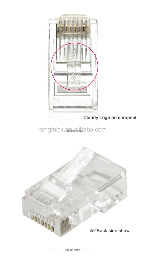 High Quality Cat5e Cat6 Cat7 Rj45 Modular Connector For Stranded Solid ...