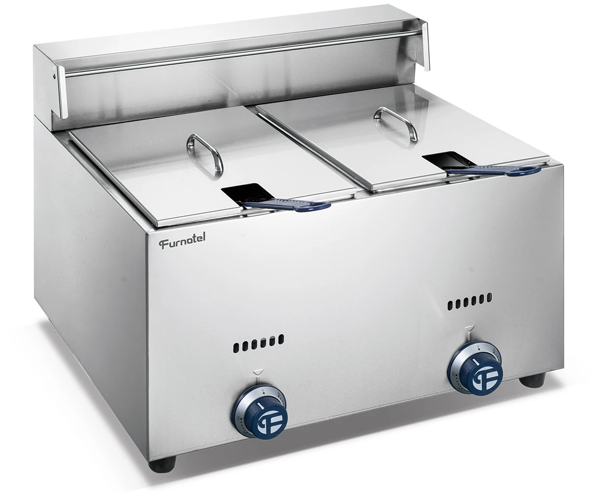 2-Tank and 2-Basket High Efficient Heavy Duty Commercial Gas Deep Fryer ...