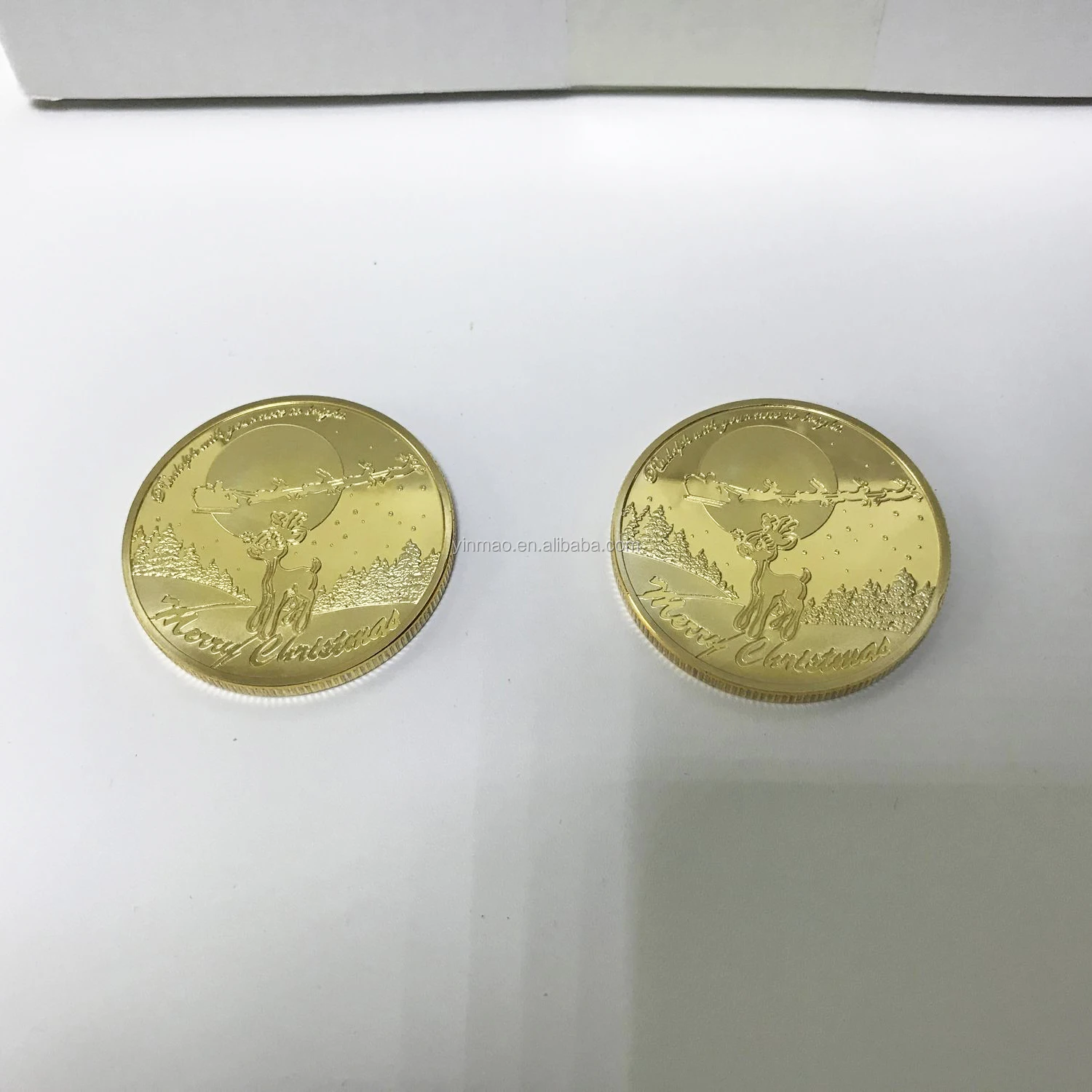 New Wishing Coin Merry Christmas - Santa Claus Gold Coin