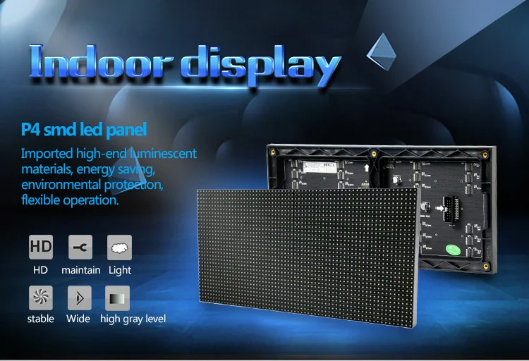 High Resolution 64x64 Dots Matrix Smd Module P4 Indoor Rgb Full Color ...