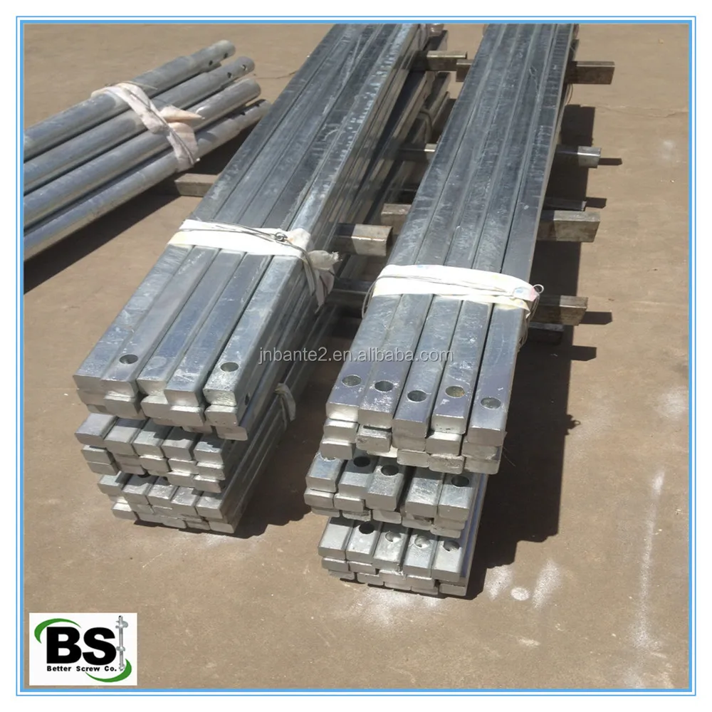 Construction Of Steel Square Bar Helical Piles - Buy Square Bar Helical ...
