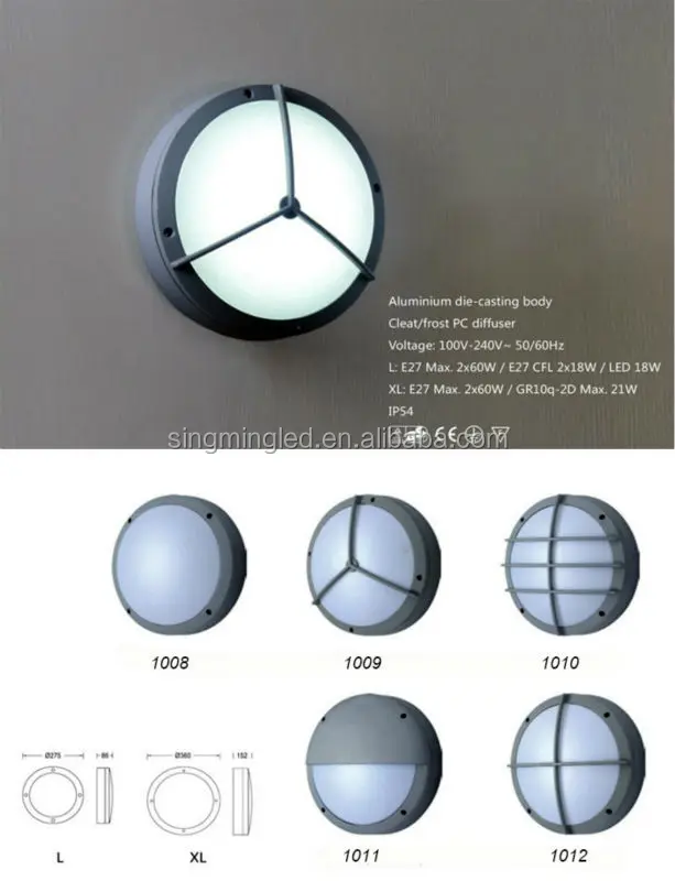 Ip65 Aluminum Waterproof Outdoor Led Bulkhead Light - Buy Led Bulkhead ...