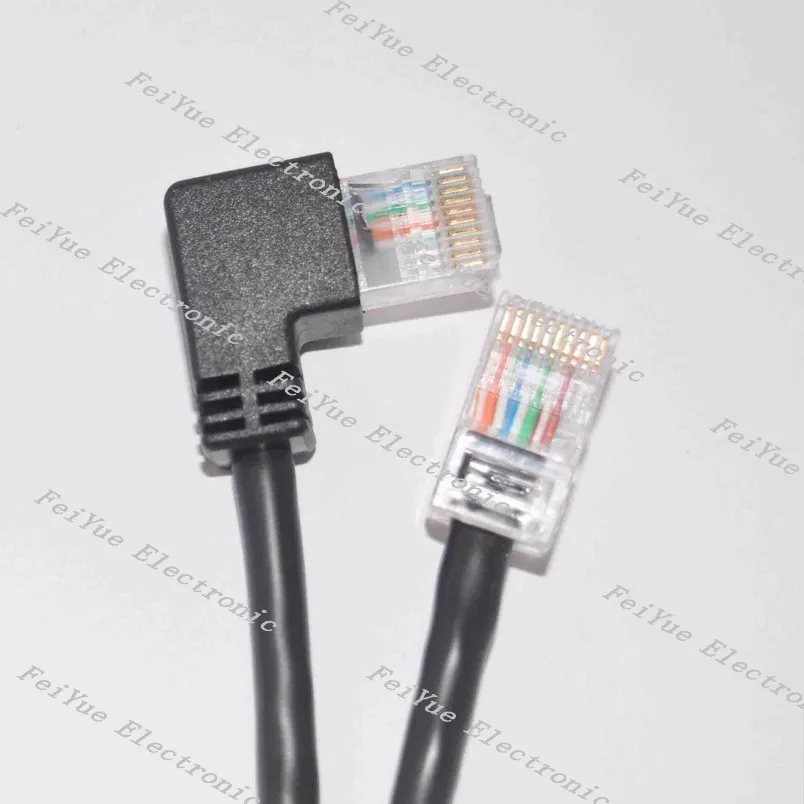 Rj50 Ethernet Cable Right Angle To Straight Male/male 90degree 10p10c ...