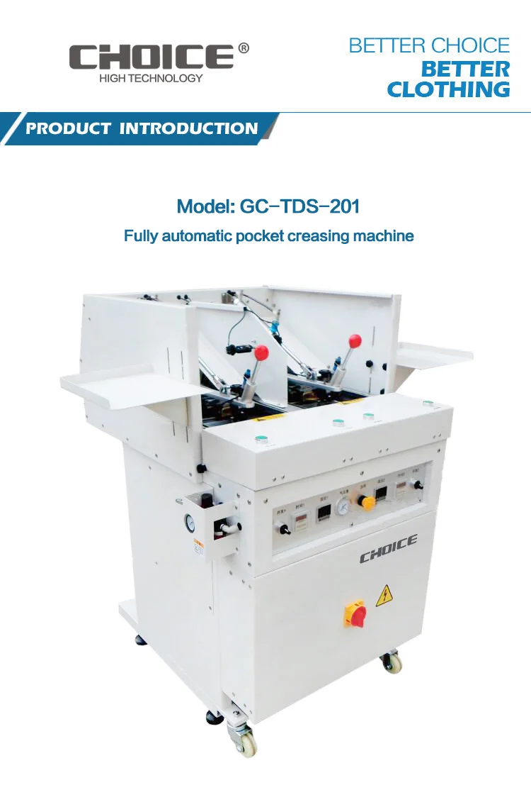 GOLDEN CHOICE GC-TDS-201 - Fully Automatic Pocket Creasing Machine